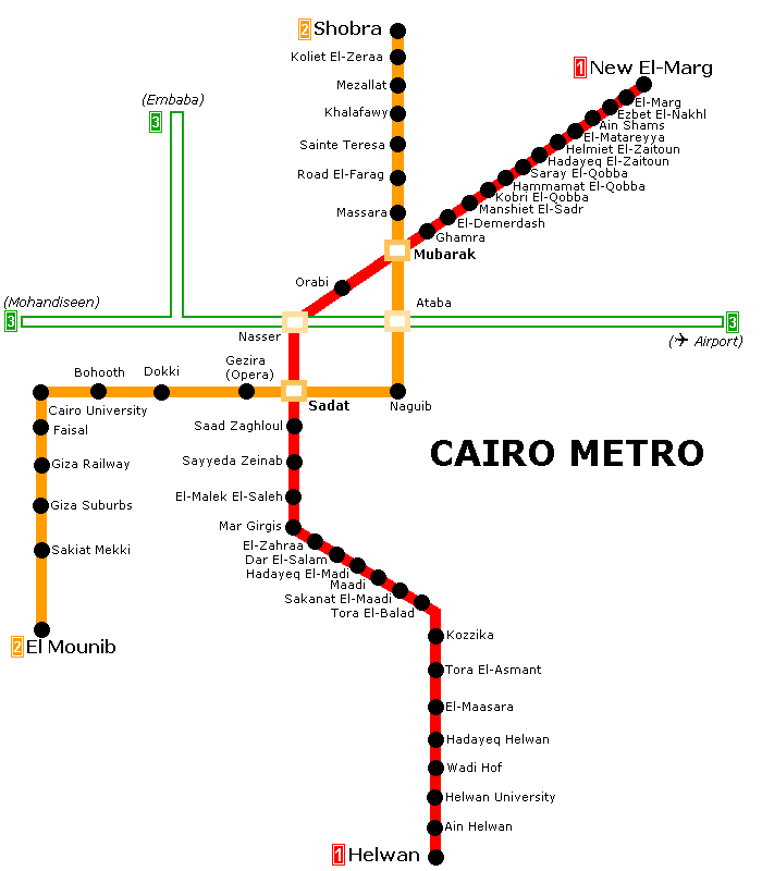 Cairo metro map, Egypt Cairo metro map, Egypt